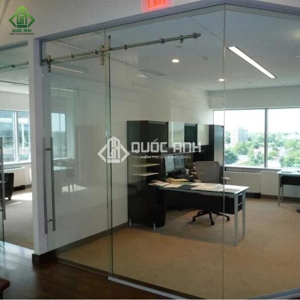 Báo giá cửa kính lùa ray inox - Quốc Anh Door